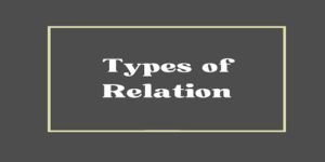 Types of Relation (Mathematics)