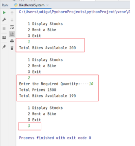 Python Bike Rental System | Important Project