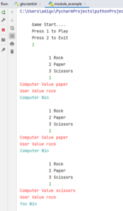 Rock Paper Scissors Game in Python (Using Random Module)