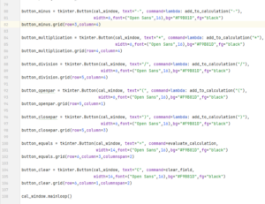 Python GUI Calculator Project [Source Code] Using Tkinter