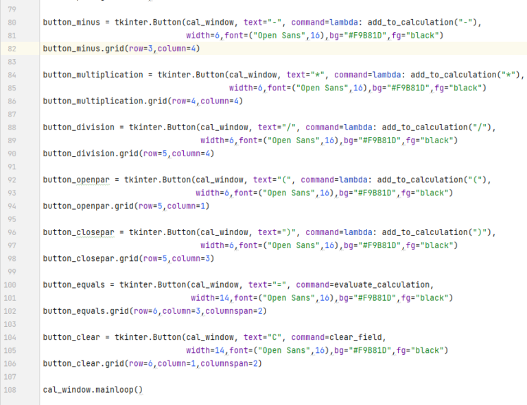 Python GUI Calculator Project [Source Code] Using Tkinter