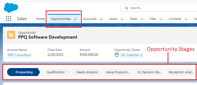 Configure a Sales Process in Salesforce | Customize Opportunity Stages